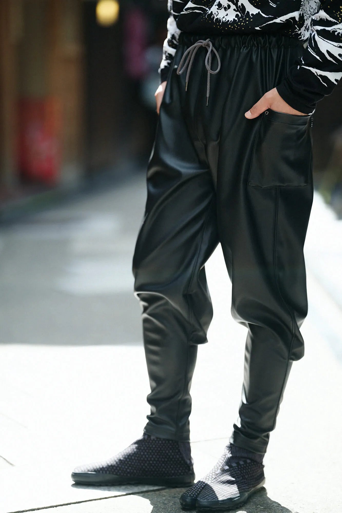 Faux Leather Harem Pants 2.0 / Black