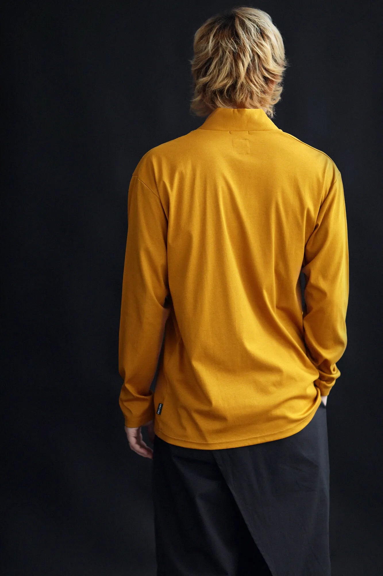 Interlock Knitting Seba Fubi Kimono Collar Shirt / Amber