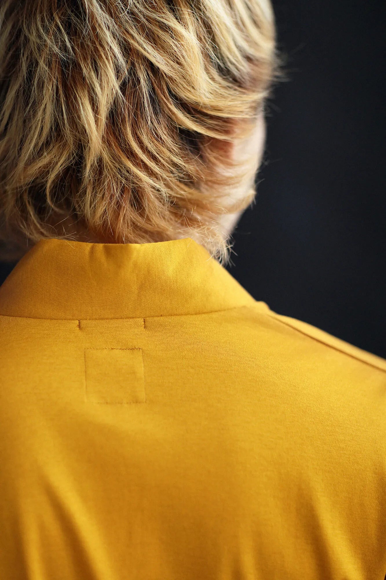 Interlock Knitting Seba Fubi Kimono Collar Shirt / Amber