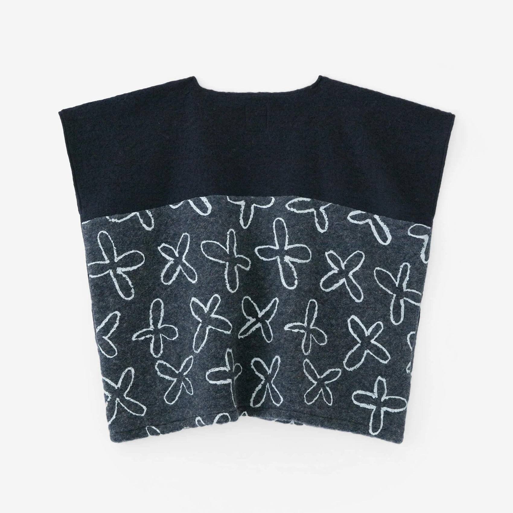 【net limited】Imported Raxa Fabric Square Top Bi-color / Dark Blue x Su