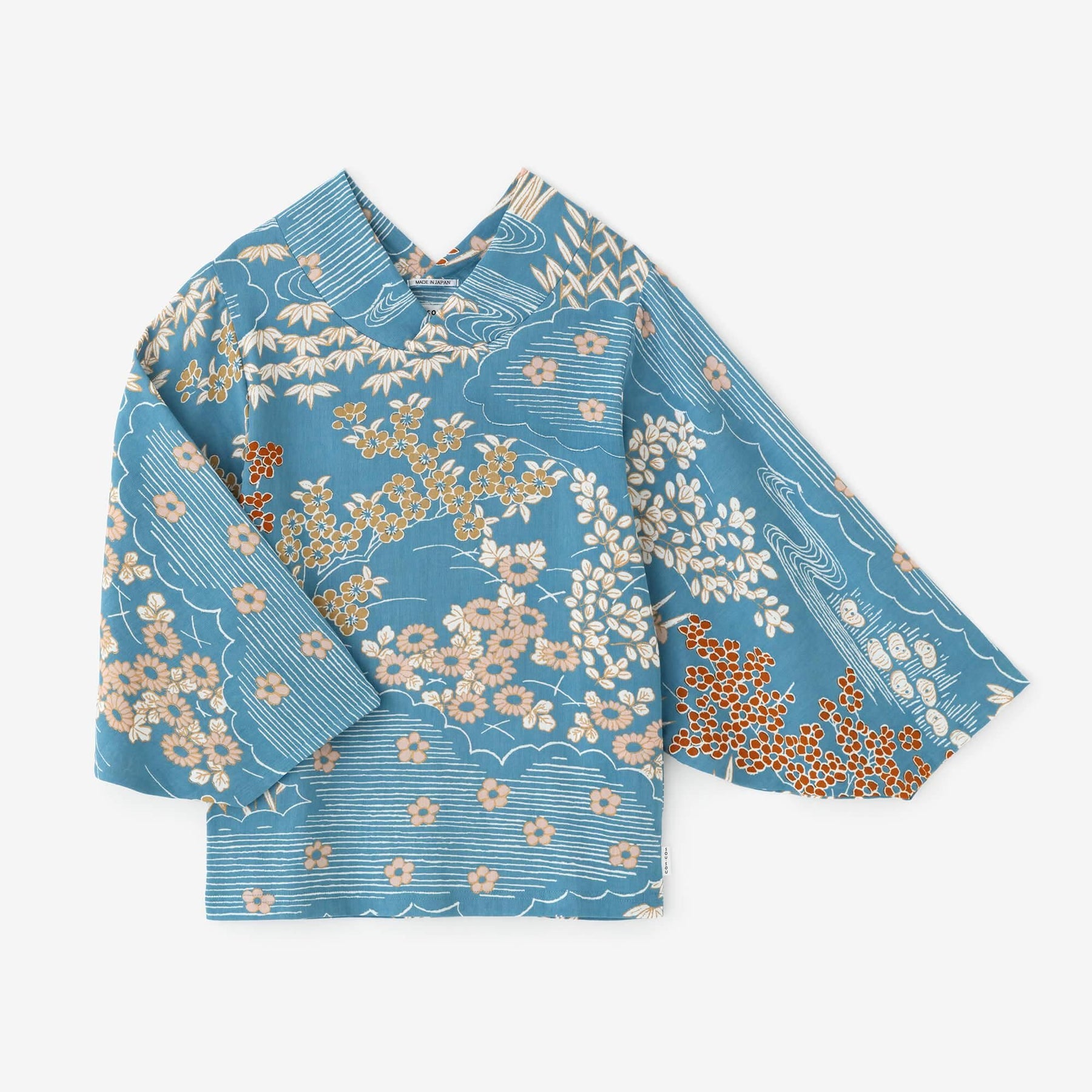 Chizimi Cotton 40/40 Kimono Collar Top／Cool