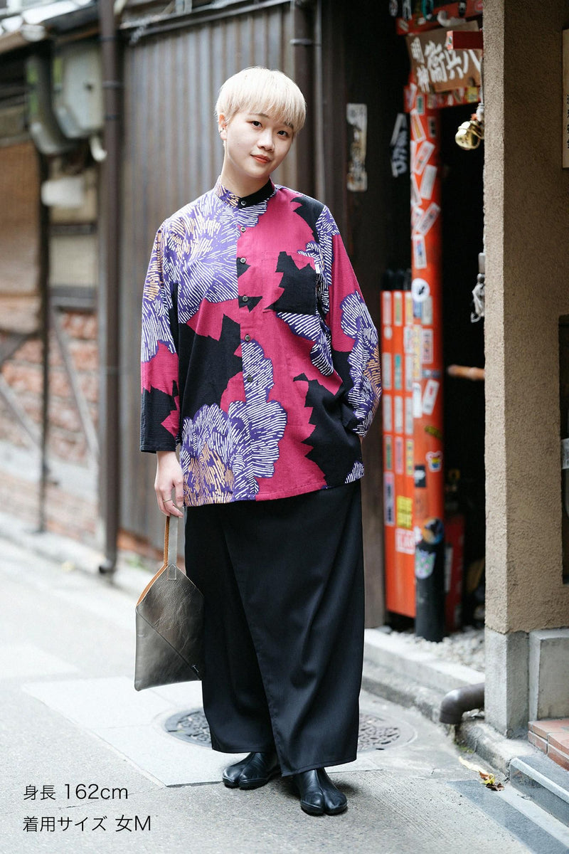 Chizimi Cotton 20/20 Naginata Sleeve Long Shirt