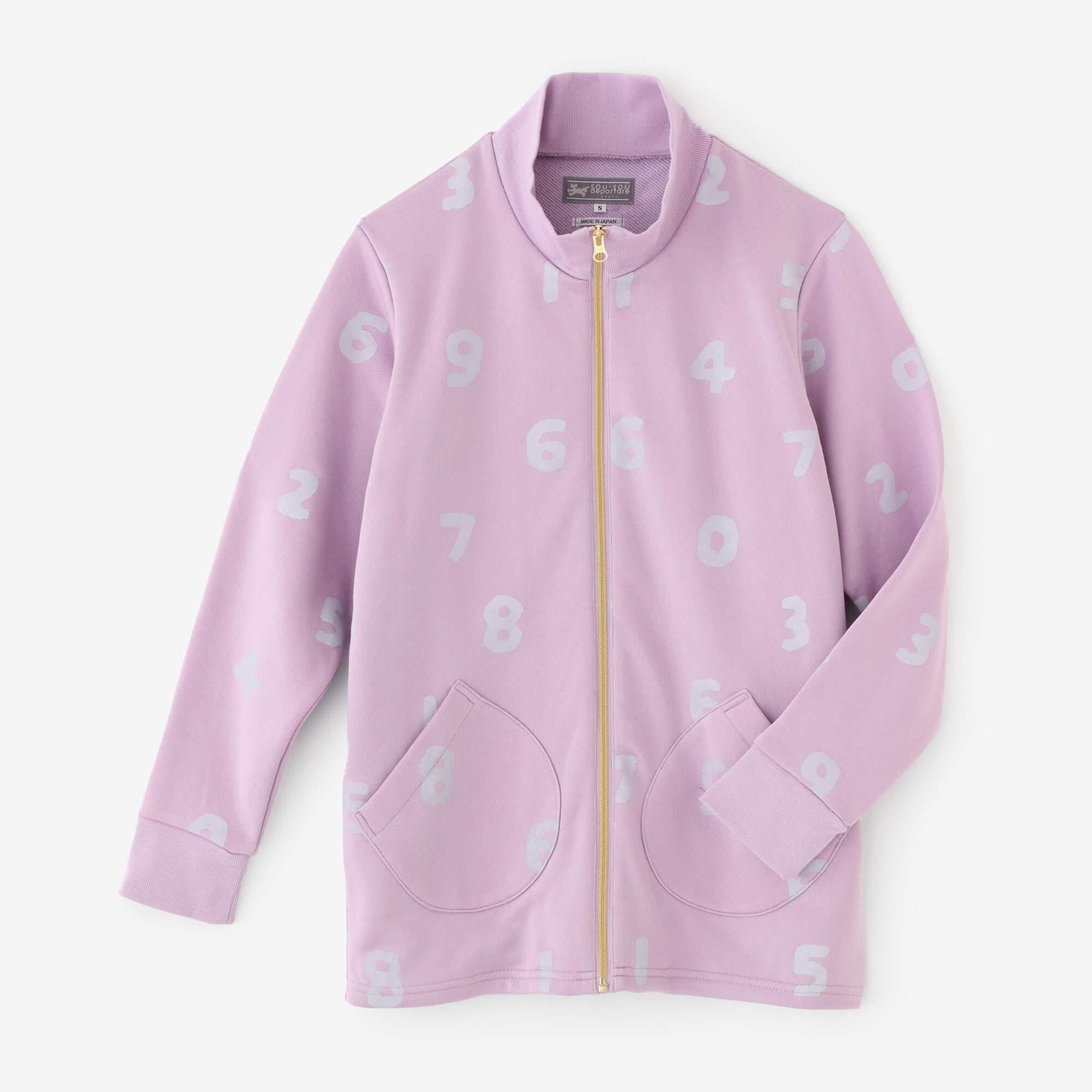 Fleece ZIP UP BIKE Blouson / SO-SU-U Light Grape Color