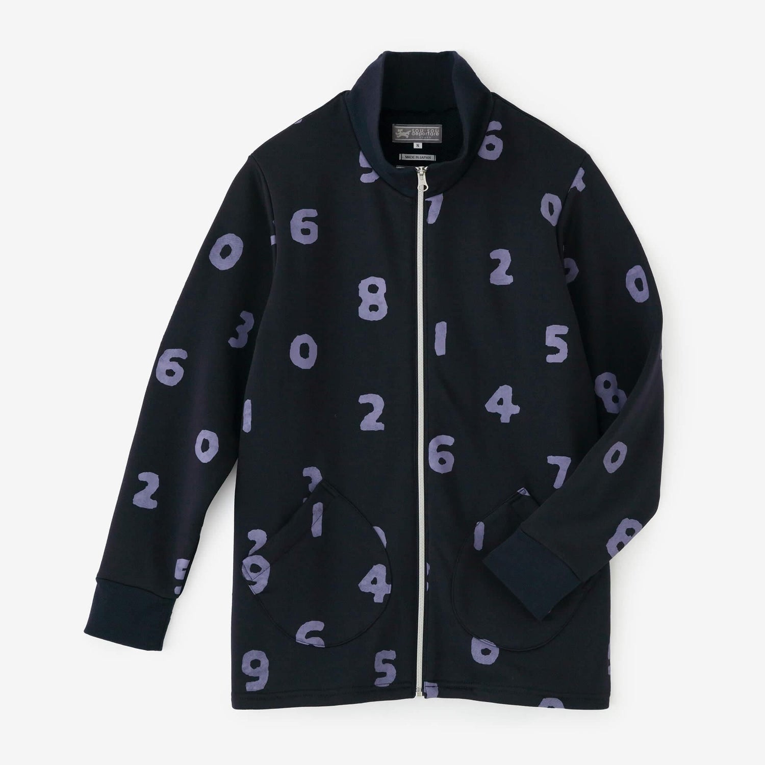 Fleece ZIP UP BIKE Blouson / SO-SU-U Dark Navy