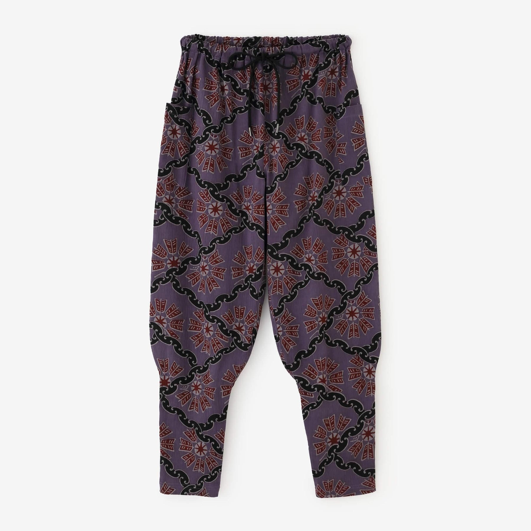 Chizimi Cotton 20/20 Harem Pants / Continuation of Arrow Wheel-Recreat