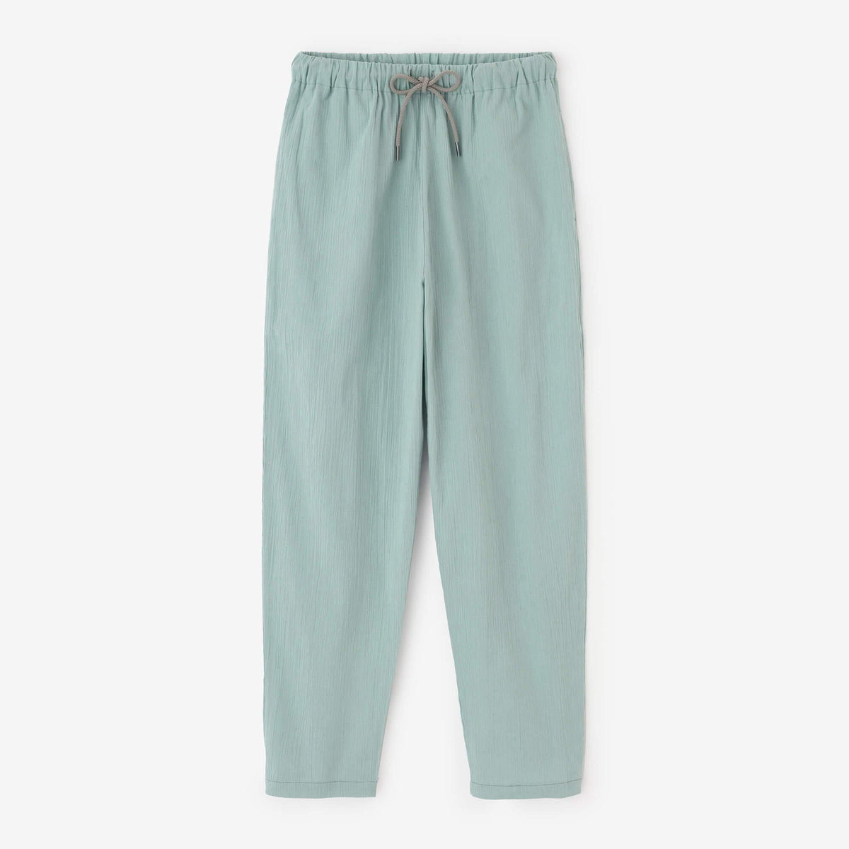 Chizimi Cotton 20/20 Easy Tapered Pants／Pale Greyish Blue