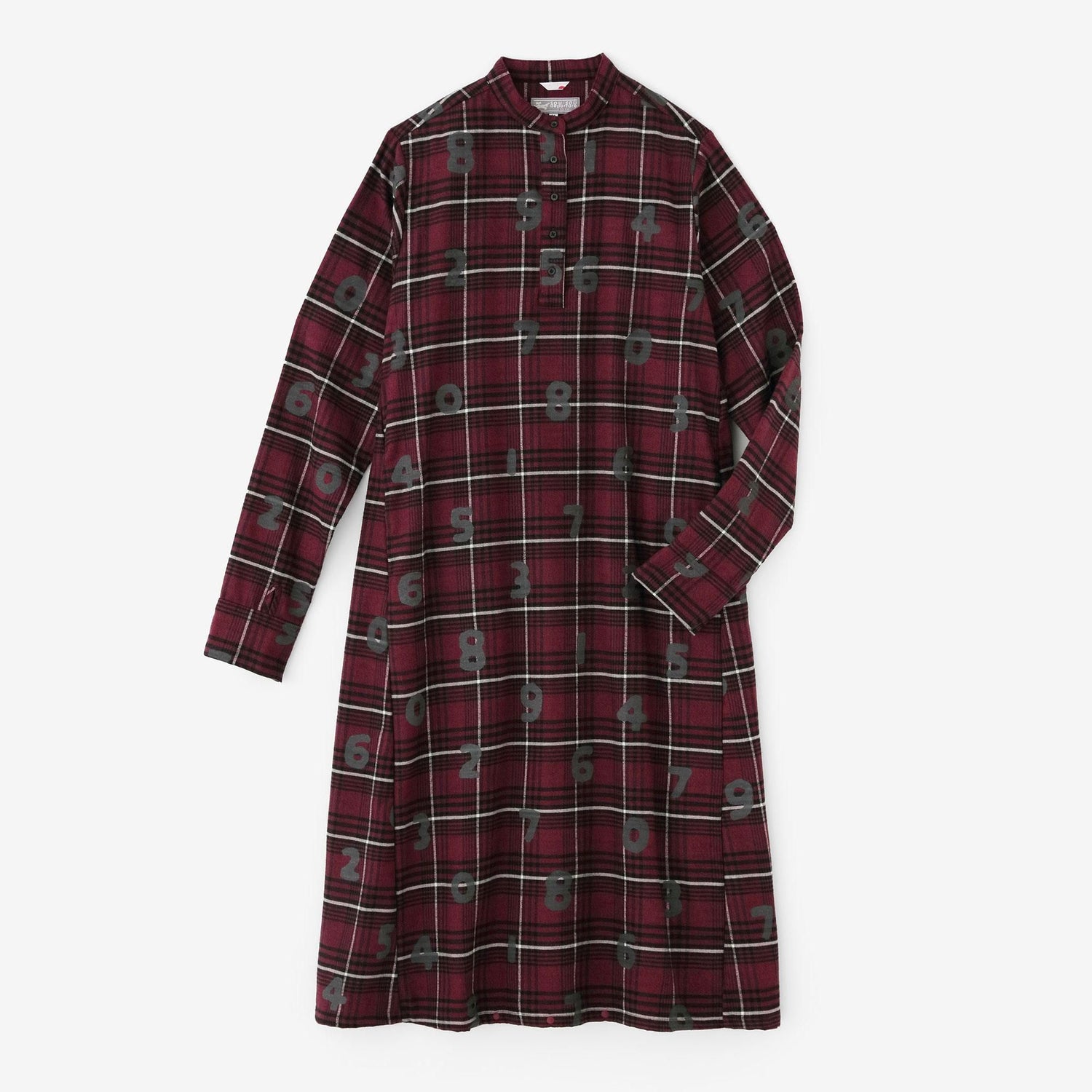 Long Staple Cotton Glen Flannel Check H.N.BIKE One-piece Dress / SO-SU