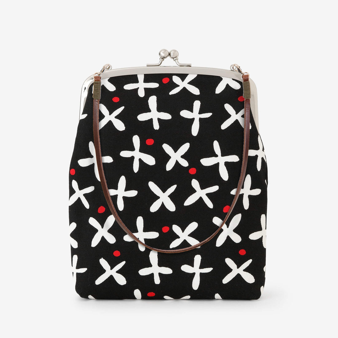 No.12 Soft Canvas Gamaguchi Clasp Purse (L) / Suzushiroso Small Black